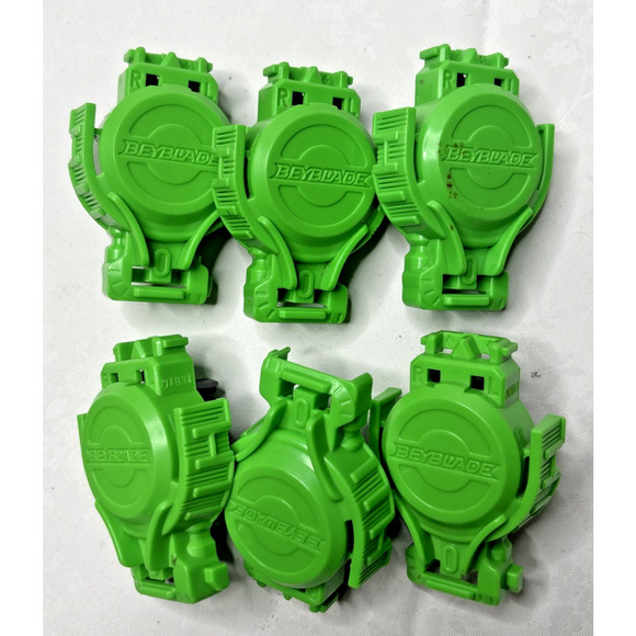 Hasbro | Toys | Lot Of 6 Beyblade Burst Green Launchers Hasbro Spin Top ...